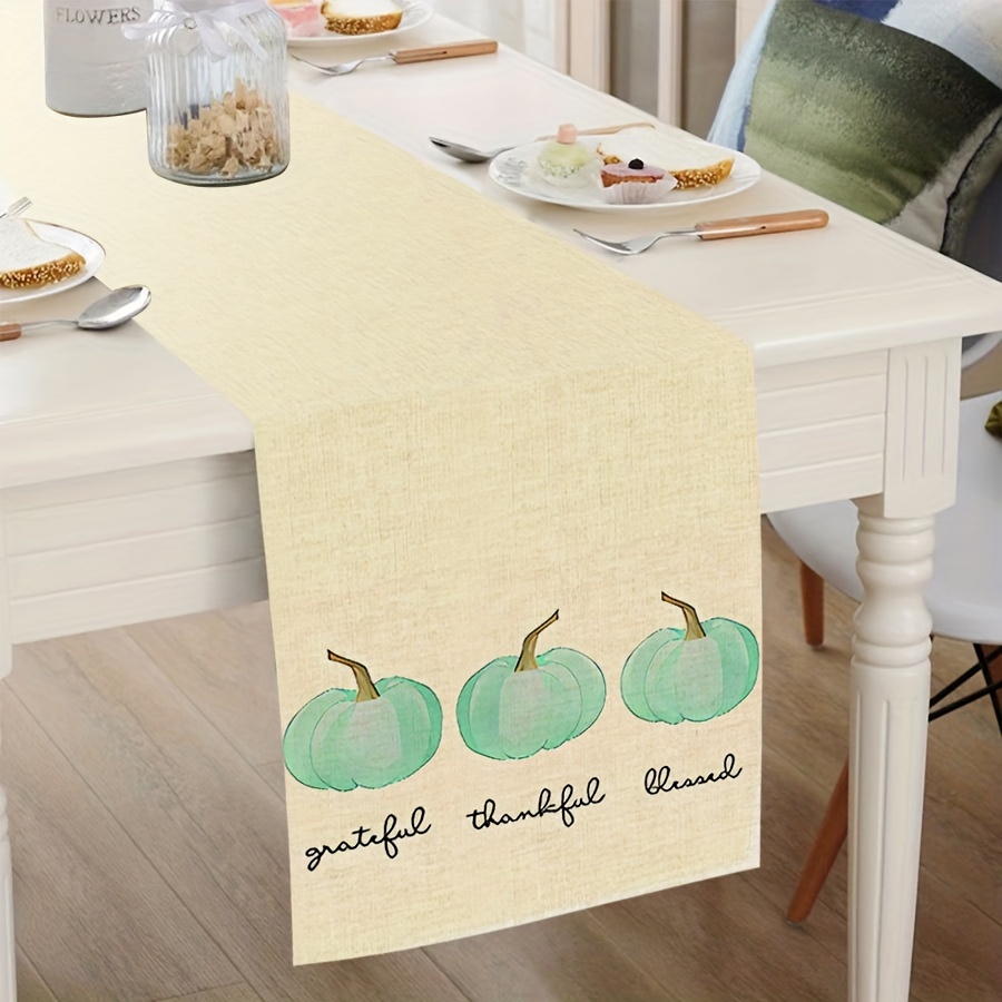 Fall Series Table Runner Thanksgiving Theme Polyester - Temu Australia