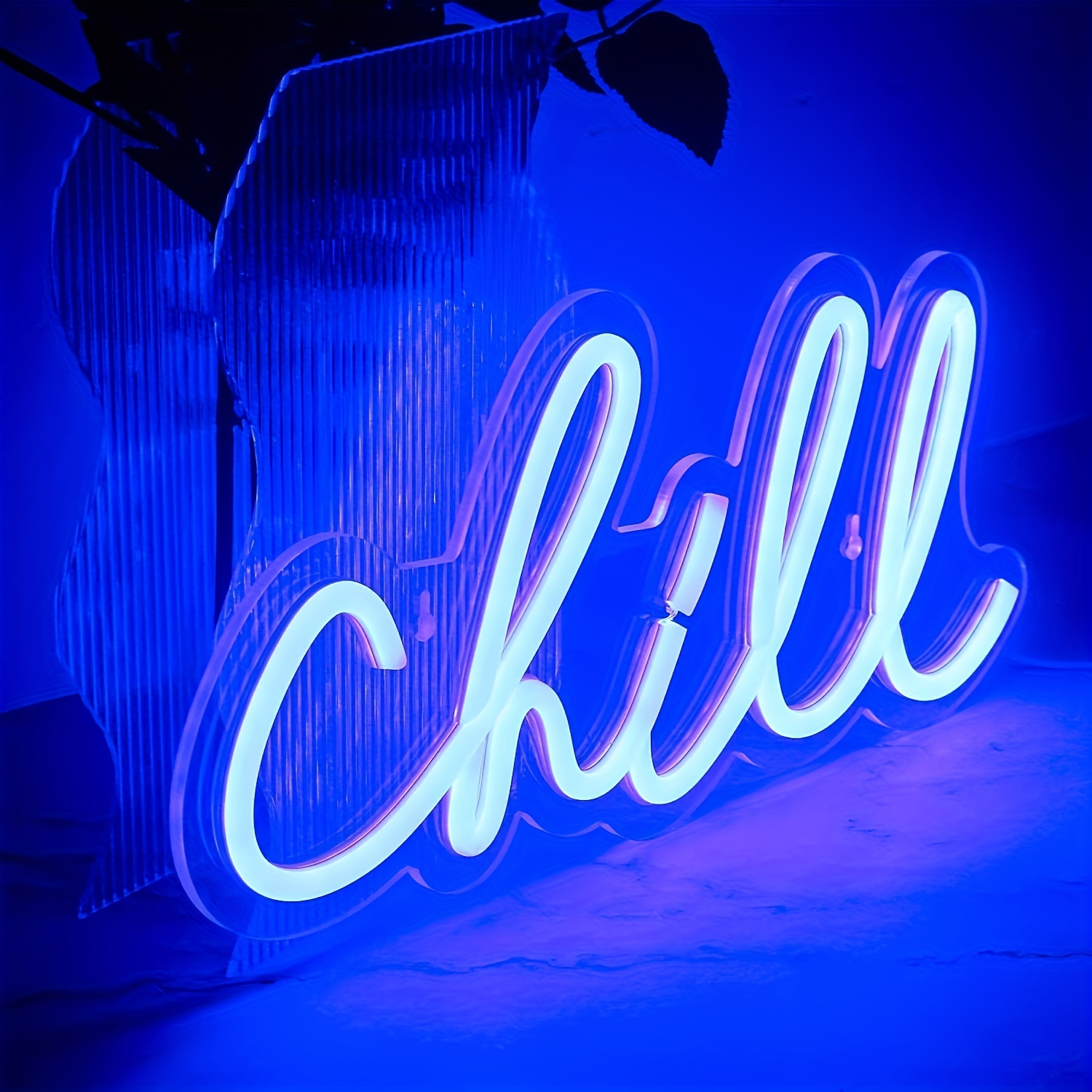 Chill Light Advertisement Blue Led Sign Chill Neon Wall - Temu United ...