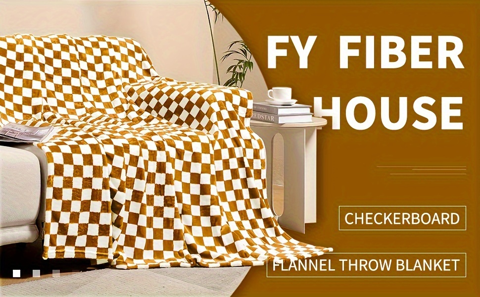 Checkered Flannel Fleece Throw Blanket Soft Cozy - Temu