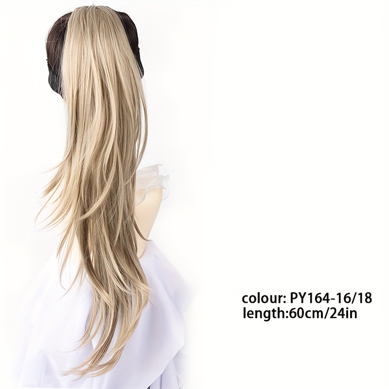 Synthetic Drawstring tail Clip In tail Hair - Temu United Kingdom