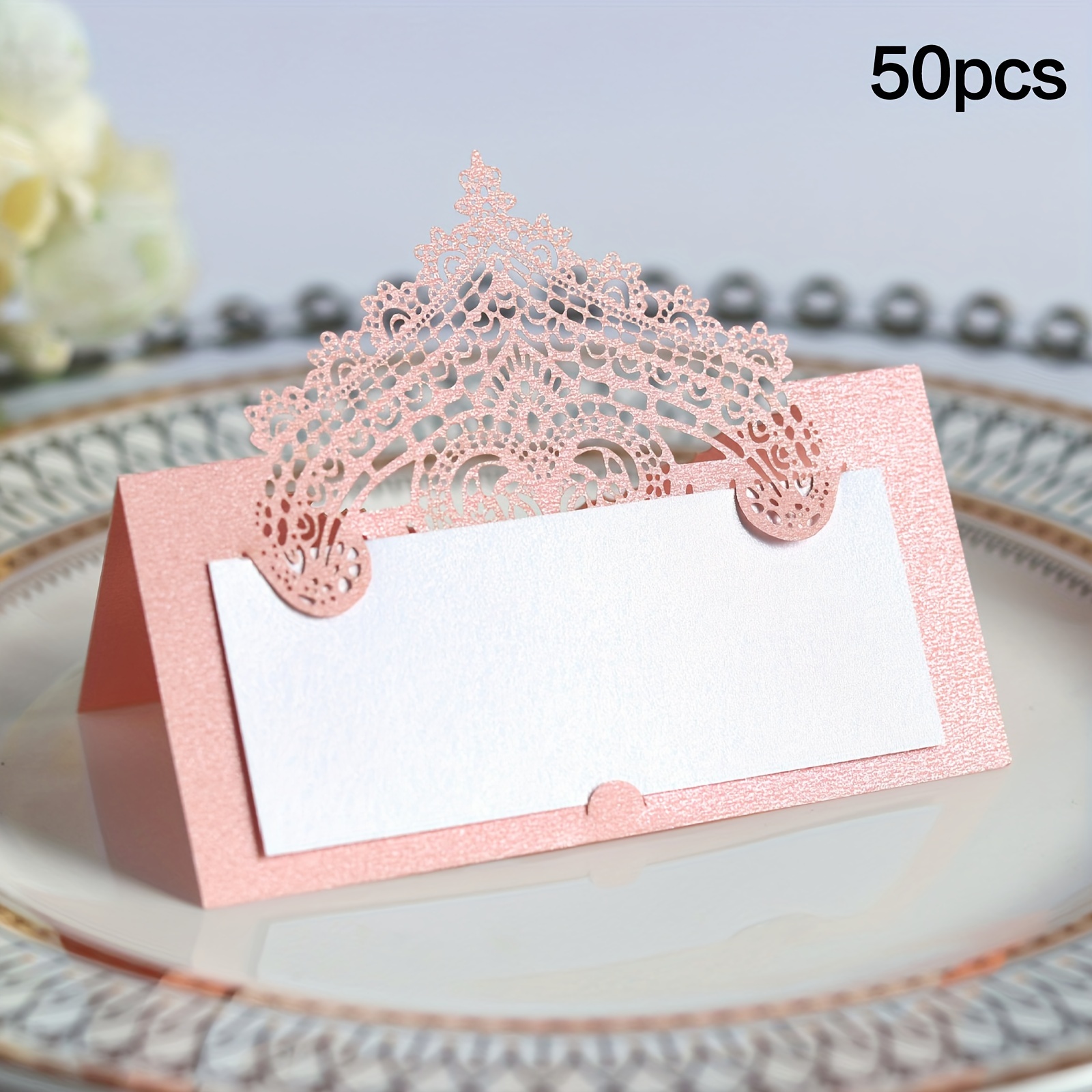 Laser Cut Wedding Cards Tented Name Card Folded Cards - Temu