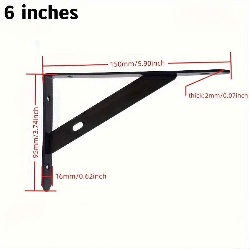 1 Pair Heavy Duty Shelf Support Shelf Strong Bearing - Temu Canada