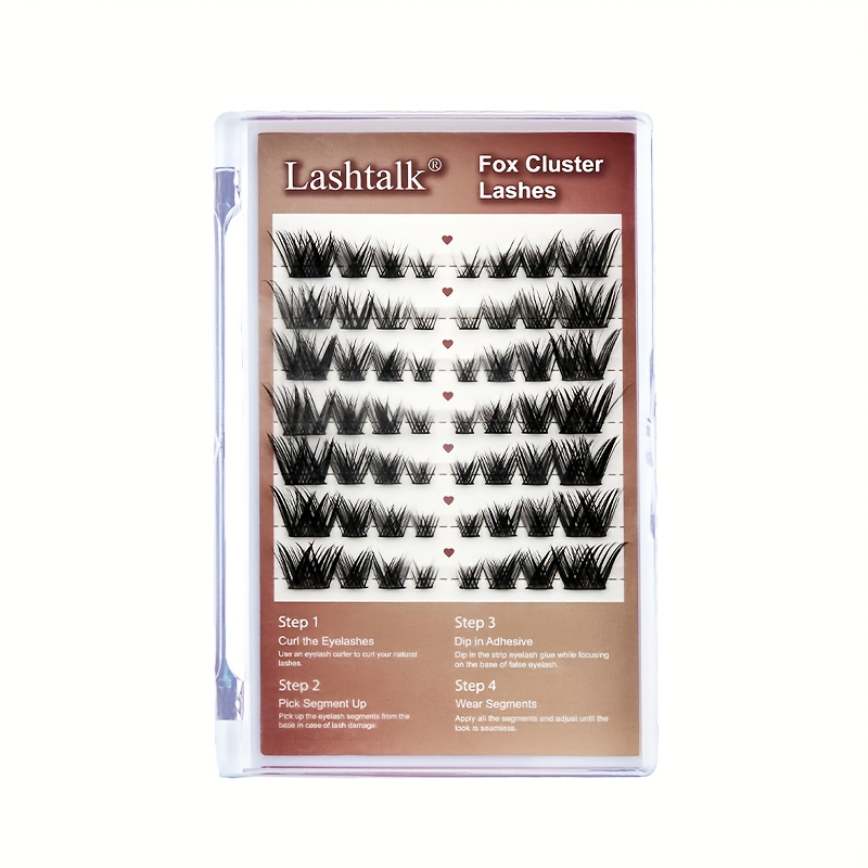 Diy Fox Cluster False Eyelash Extensions 3d Natural Mix 7 - Temu Australia