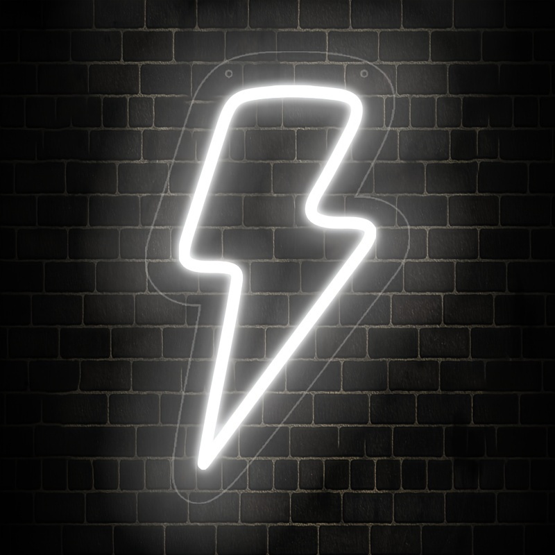 Lightning Neon Sign Large Cute Lightning Neon Light Room - Temu Portugal