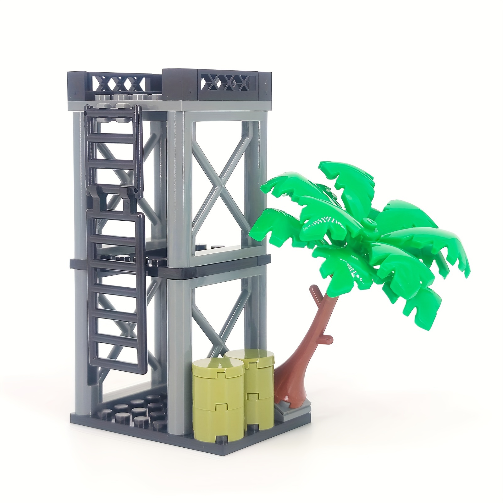 Jungle Building Blocks Tree Staircase Post Collectible Model Toys ...
