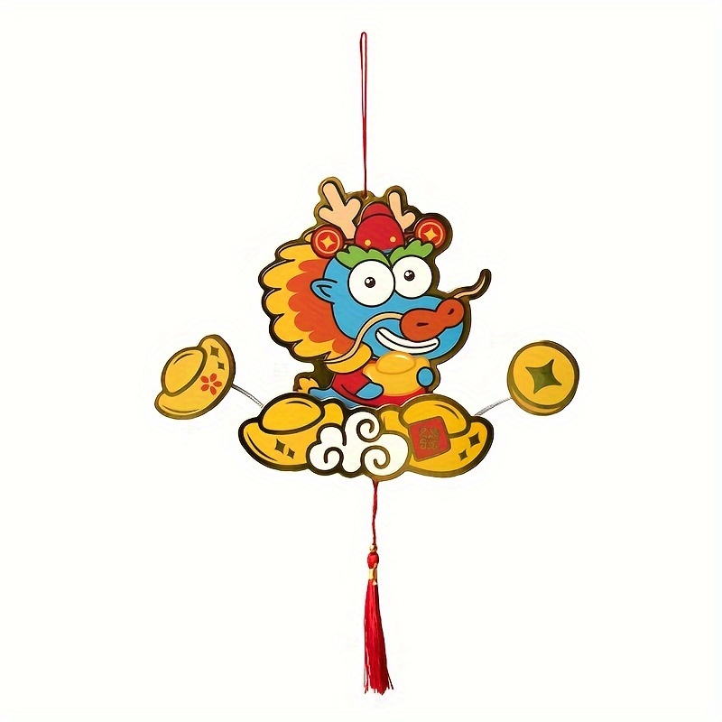 Spring Festival New Year Dragon Year Bullet Charm Paper Card - Temu New ...