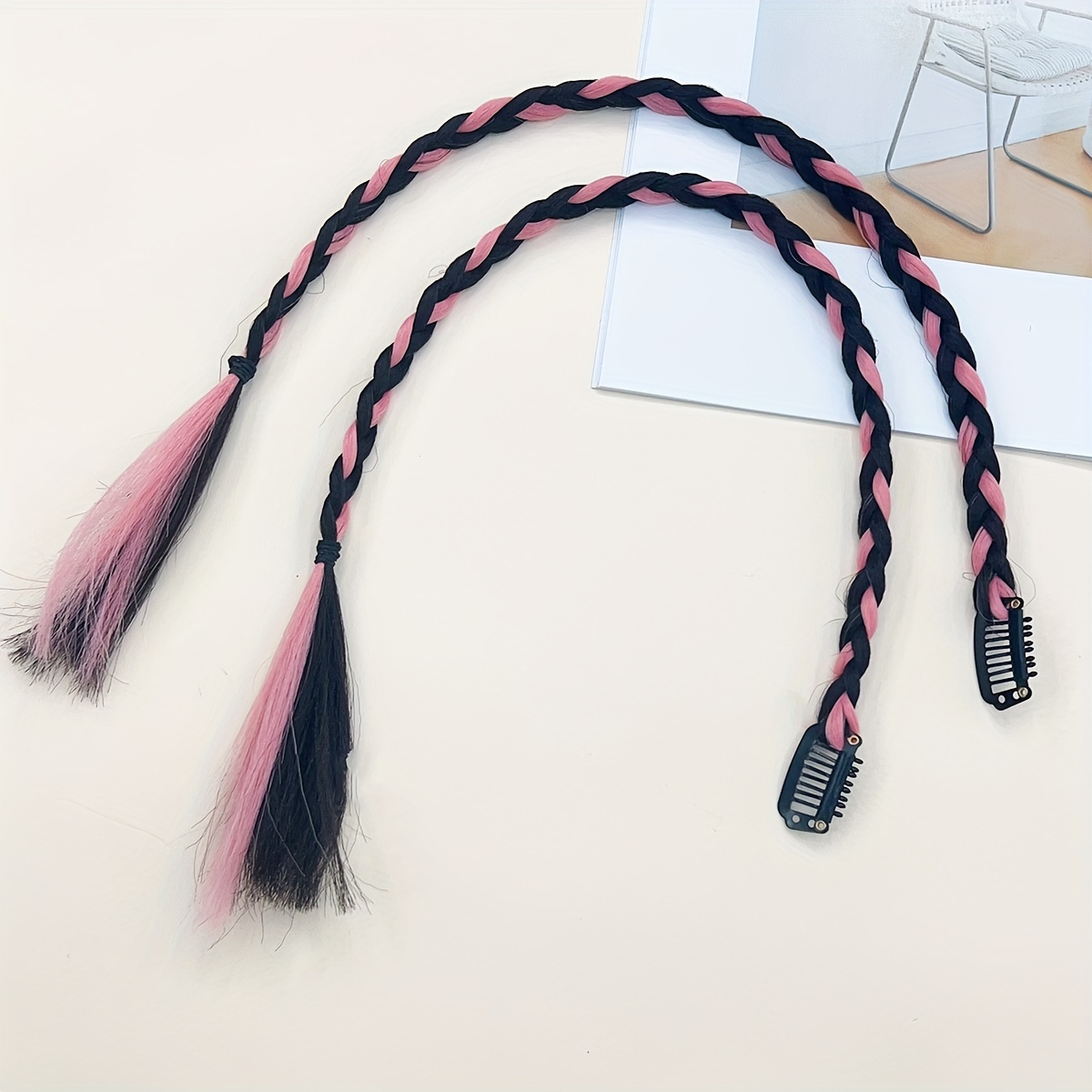 exquisite unique adorable y2k hair extensions color block - Temu