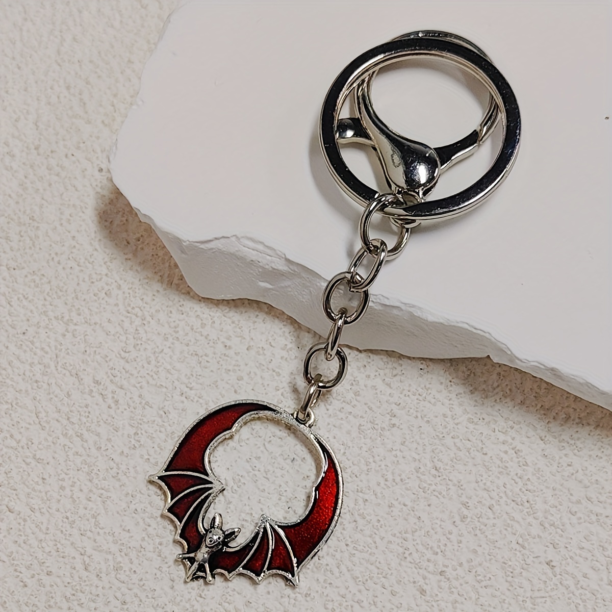 Bat Pendant Keychain Gothic Animal Alloy Key Chain Ring Bag - Temu Canada