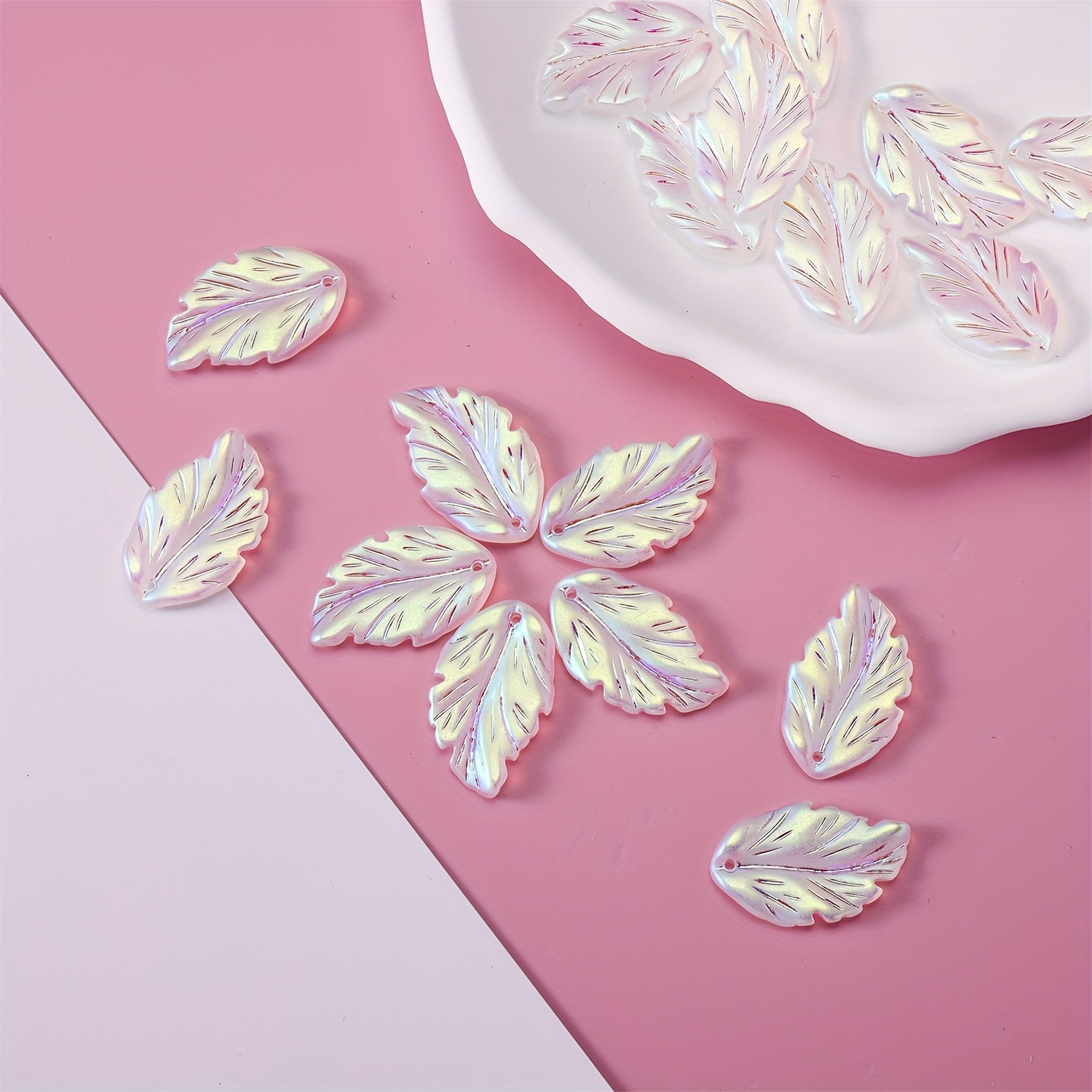 Leaf Shaped Glass Beads - Temu United Kingdom