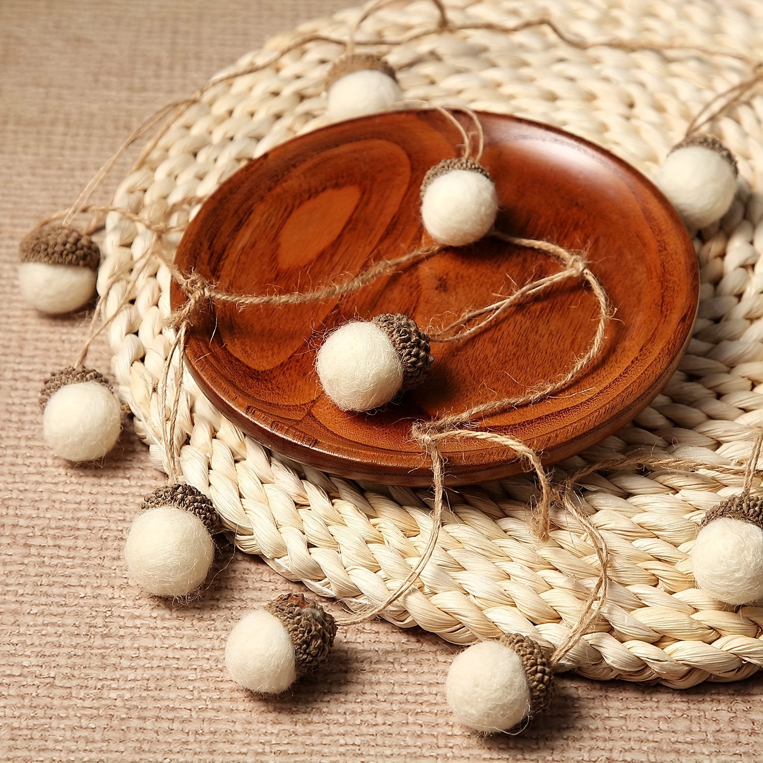 10/5 Stuks Vilt Eikel Trossen Nieuwjaar Bruiloft Feest Hangende ...