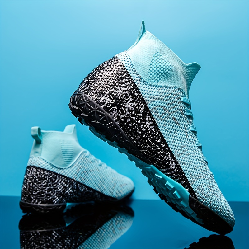 Trendy Professional Elastic Turf Soccer Shoes Color Block - Temu United ...