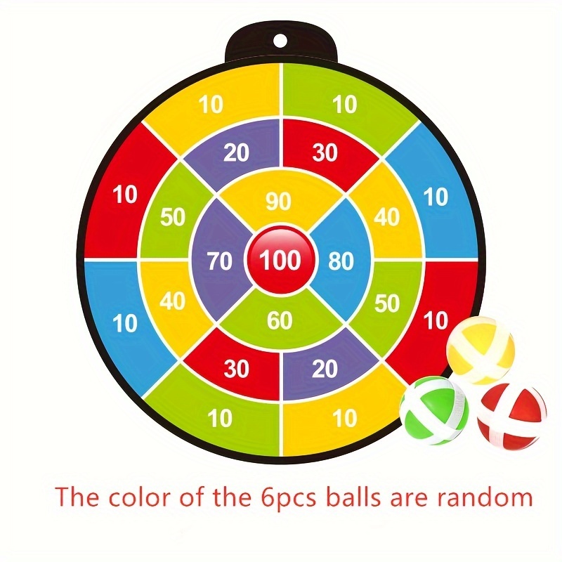 1 Set Dart Board And Sticky Balls Set Indoor Outdoor Funny Party ...