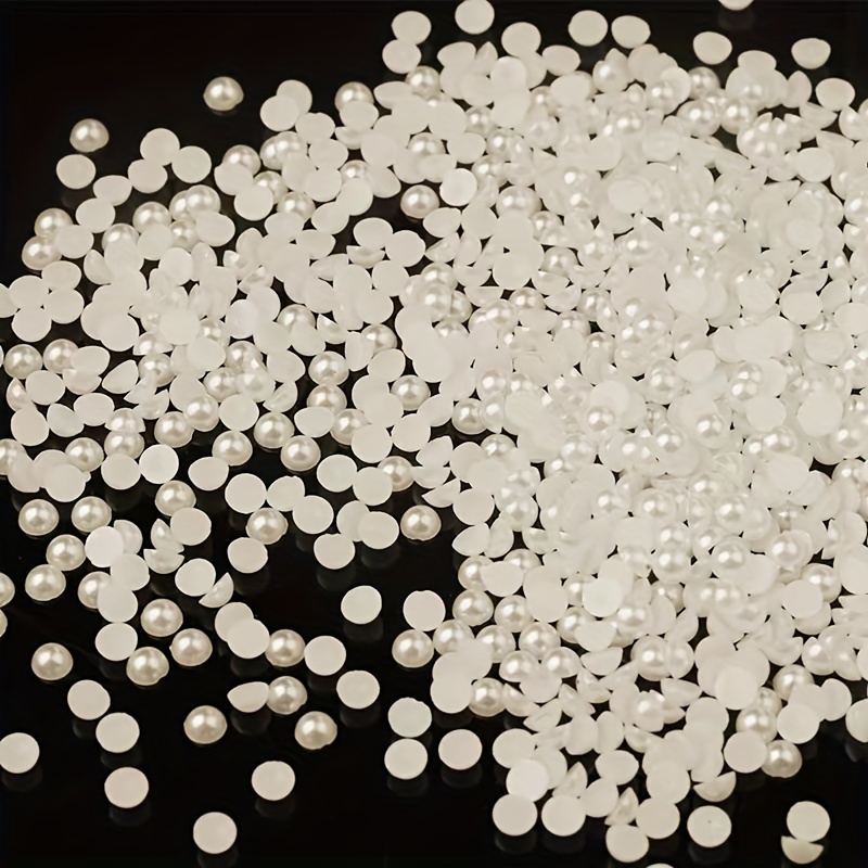 Flat Bottom Half Face Beads Highlight Semicircle Pearl - Temu United ...