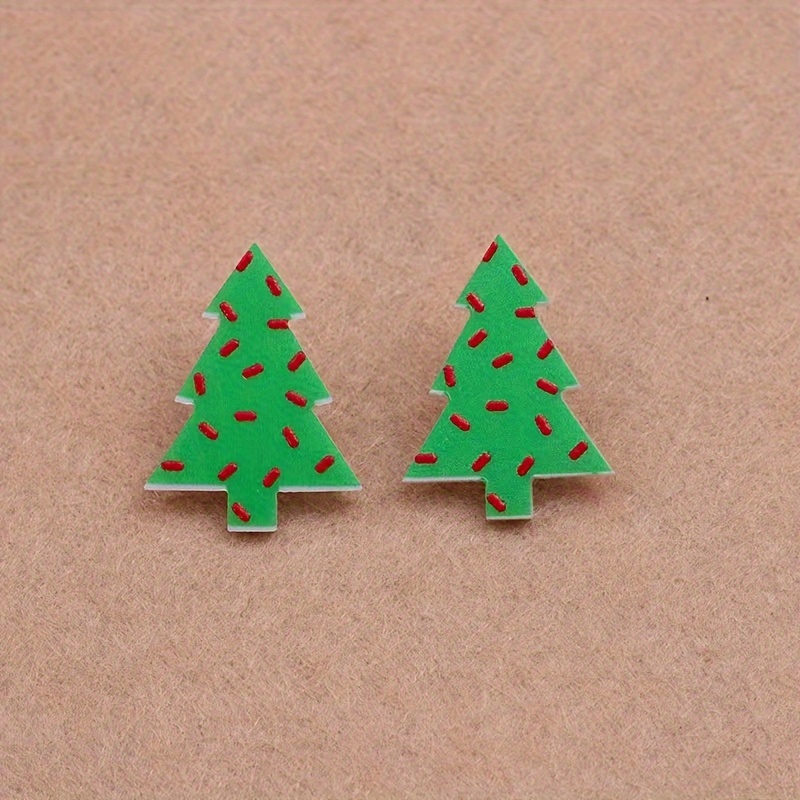 Fashion Christmas Tree Stud Earrings, Christmas Gift - Temu United Kingdom