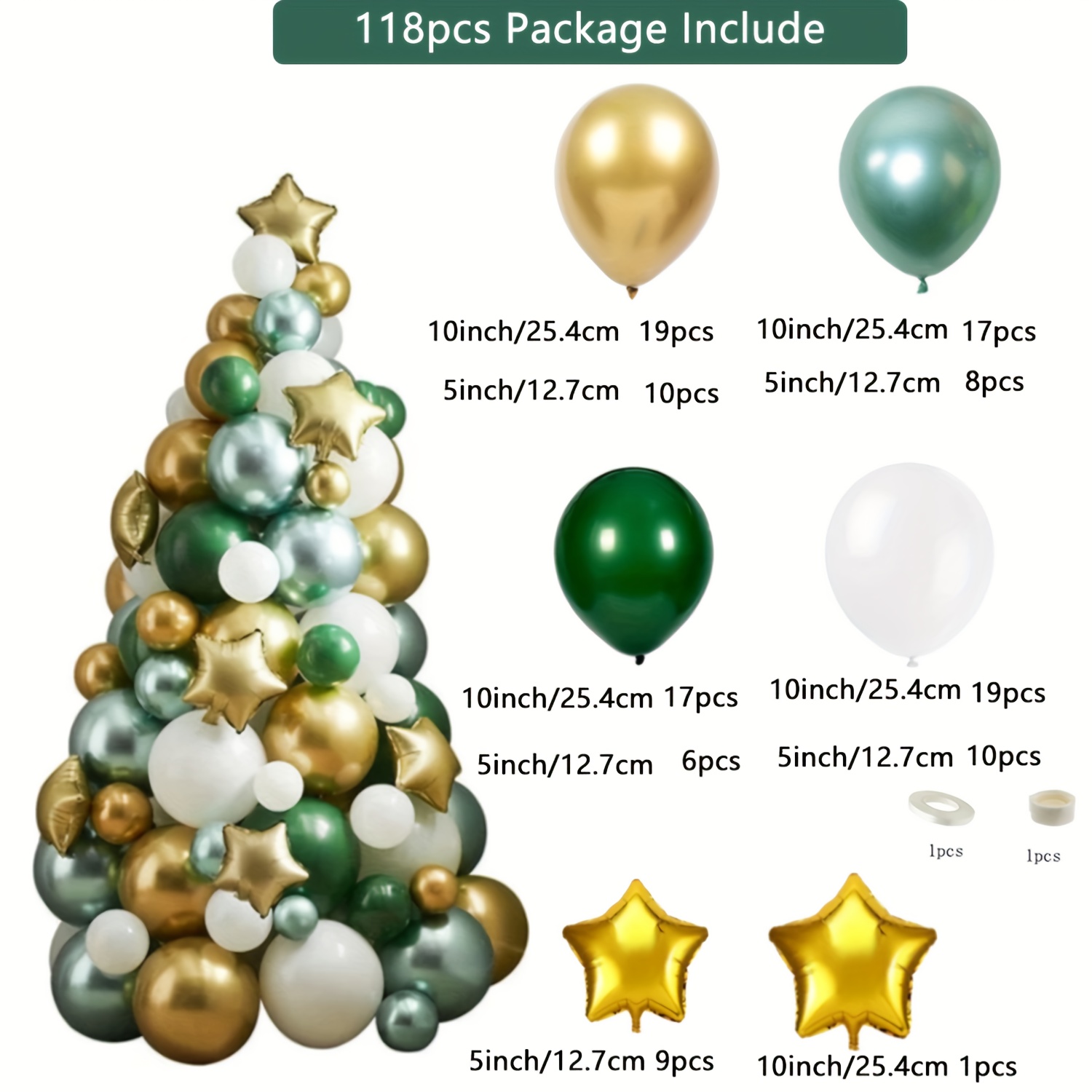 Christmas Tree Balloon Set Green Christmas Tree Shape Latex - Temu New ...