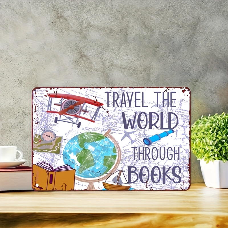 Vintage Metal Tin Sign Decor,tin Decor Reading Printable Poster ...