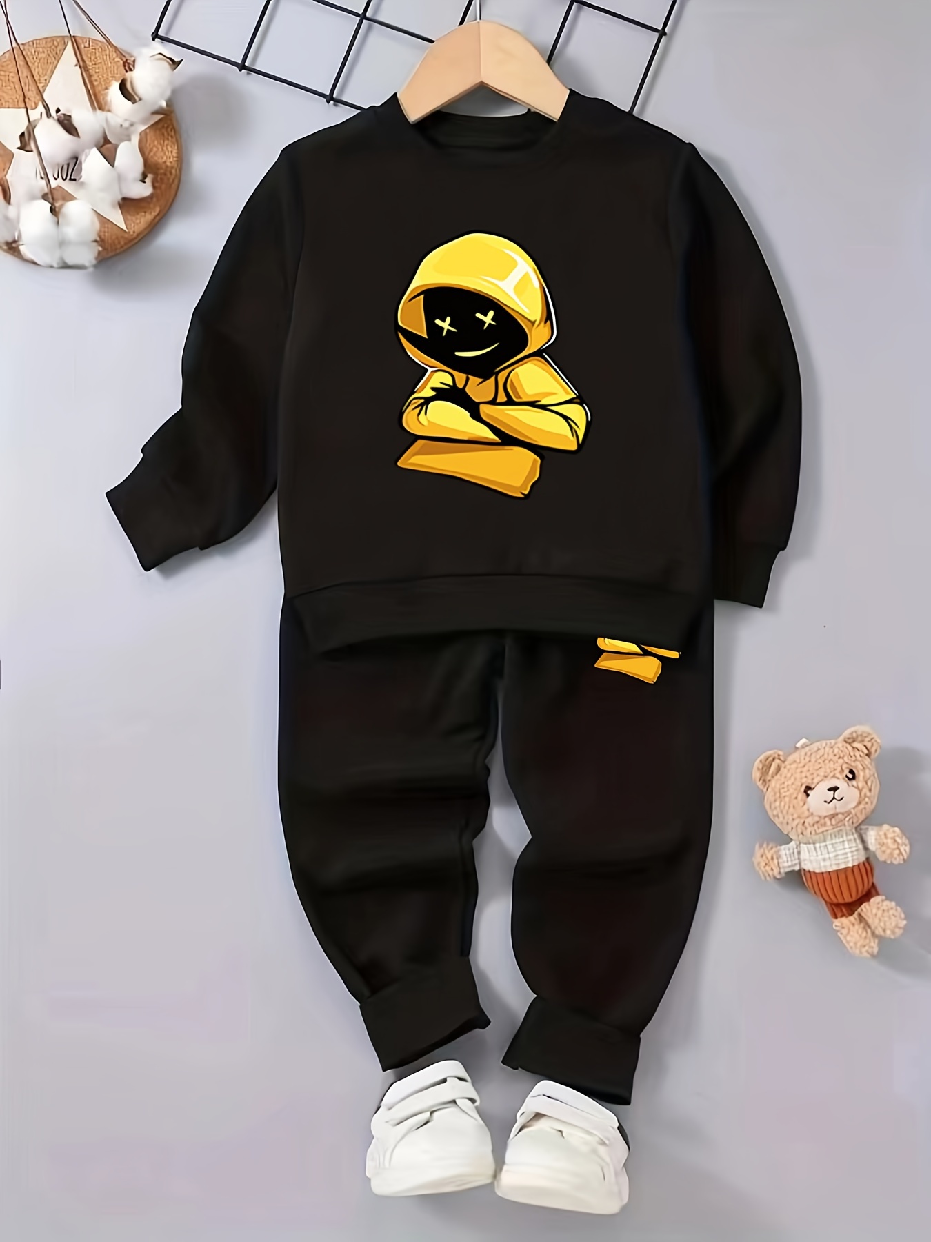 Conjunto Capucha Sudadera Capucha Pantalones Estampado Niño - Temu Uruguay