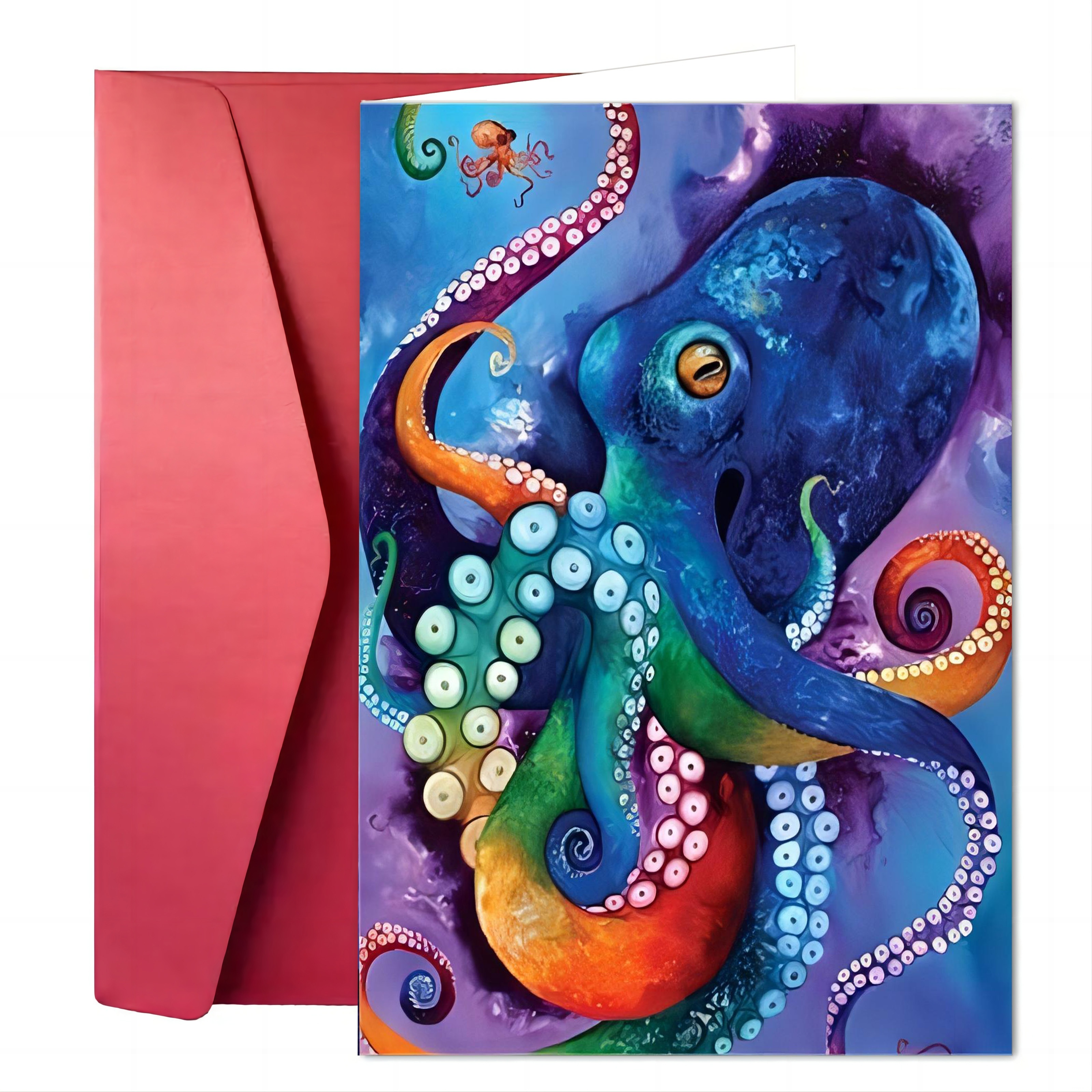 Vivid Wildlife Greeting Cards Inspirational Gift Family - Temu United ...