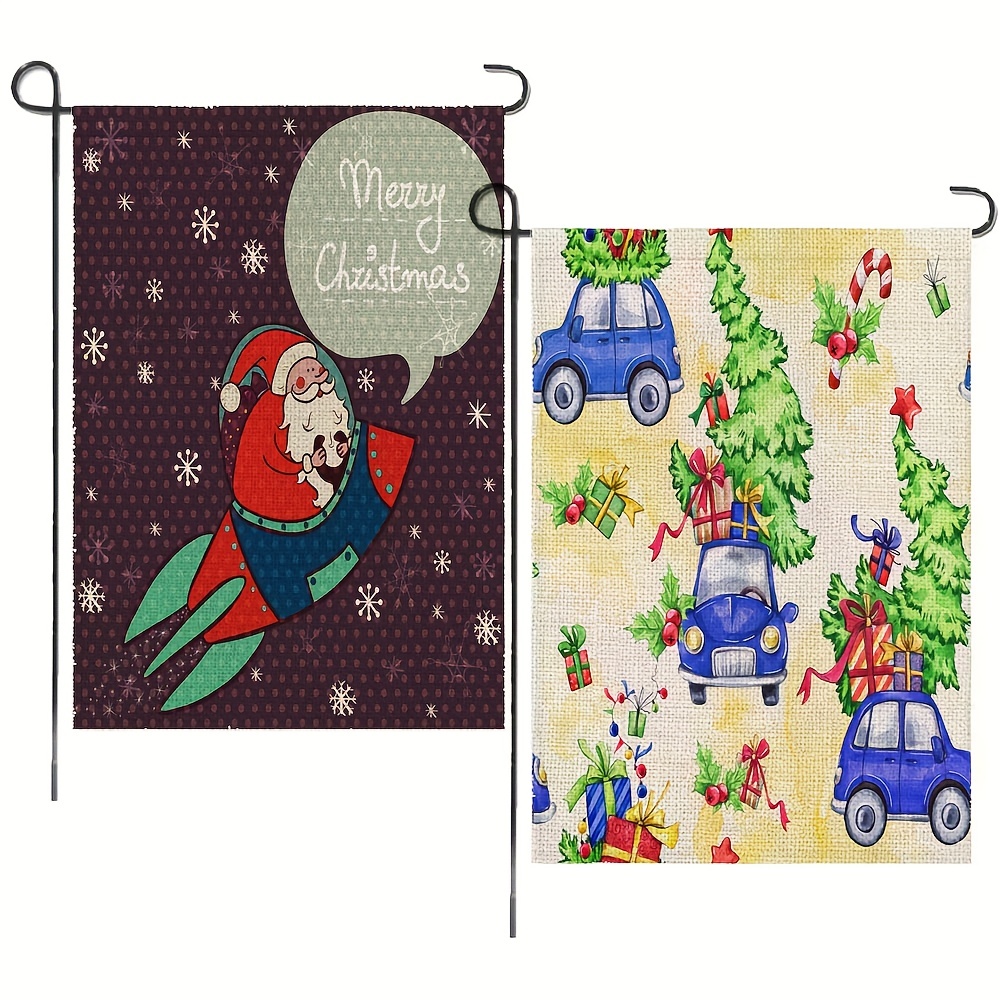 Festival Garden Flag Decoration Linen Material Double sided - Temu New ...