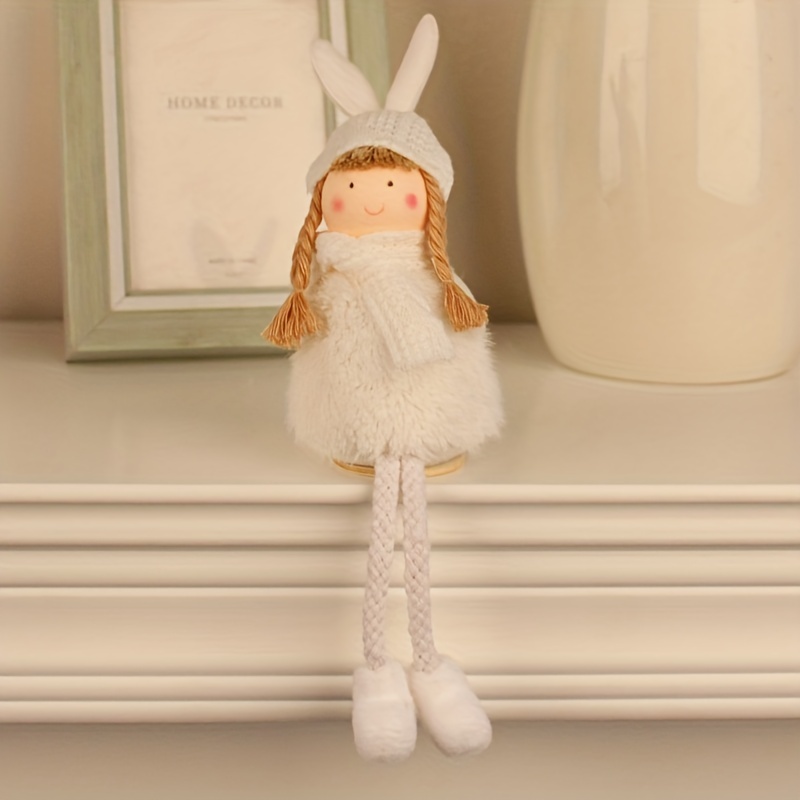 Christmas Angel Girl Ornament Christmas Sitting Doll - Temu Canada