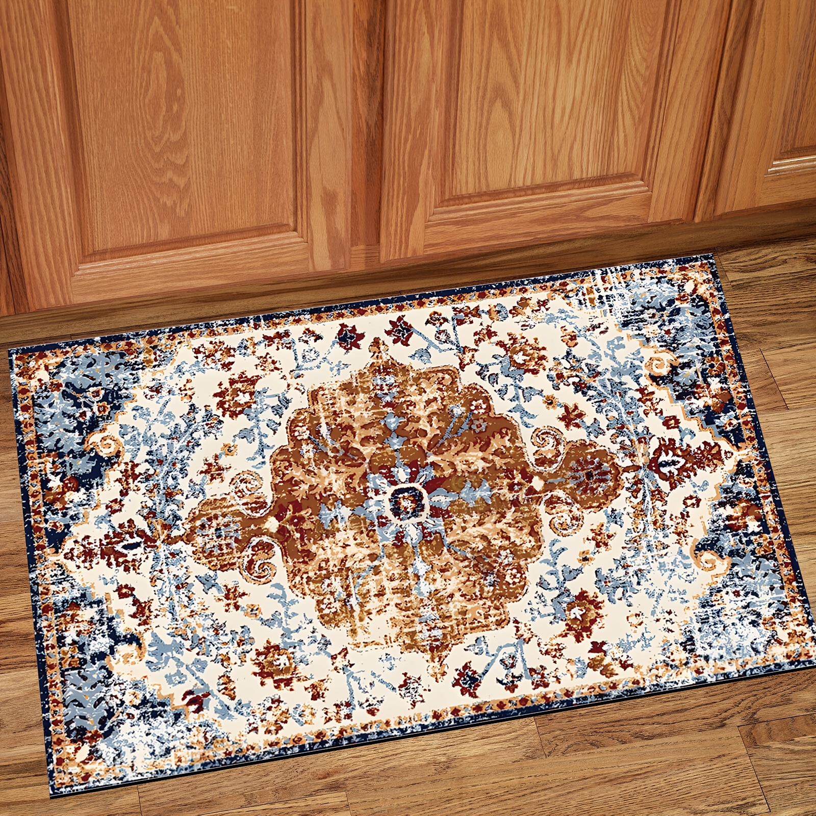 Boho Pattern Kitchen Rugs Persian Washable Bedroom Rug - Temu Australia