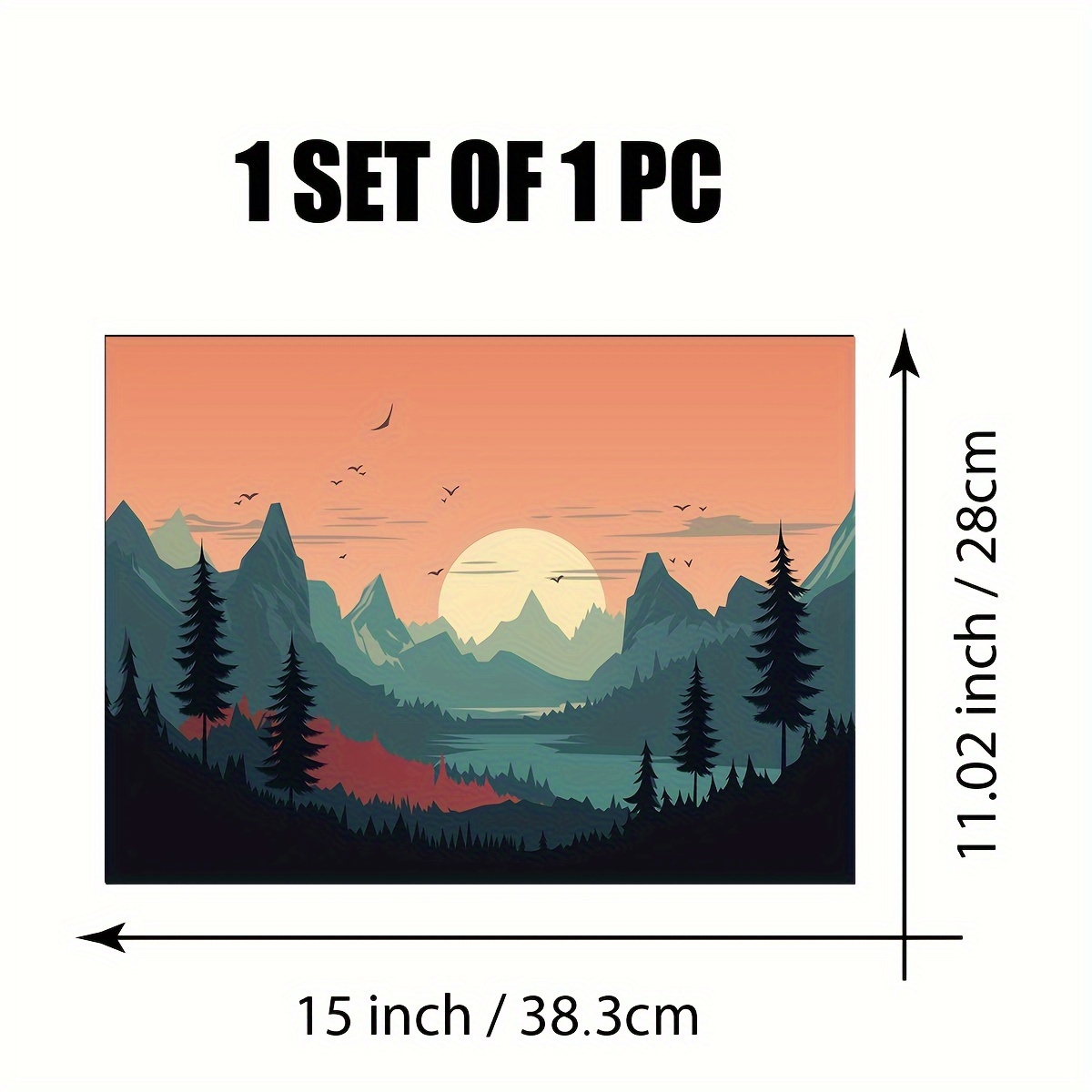 Laptop Diy Art Skin Sticker Sunrise Mountain River Landscape - Temu Canada