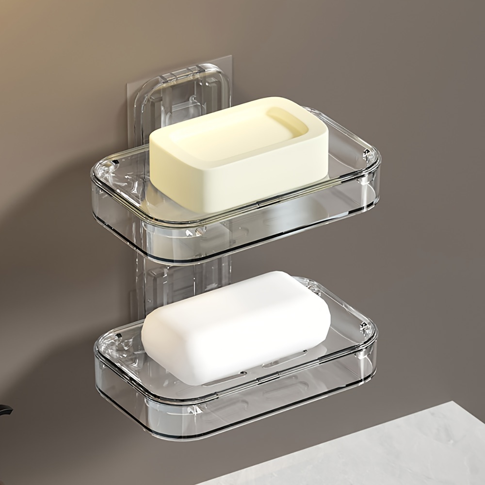 1pc Wall Mounted Soap Holder Multi Layer Soap Rack No - Temu United Kingdom