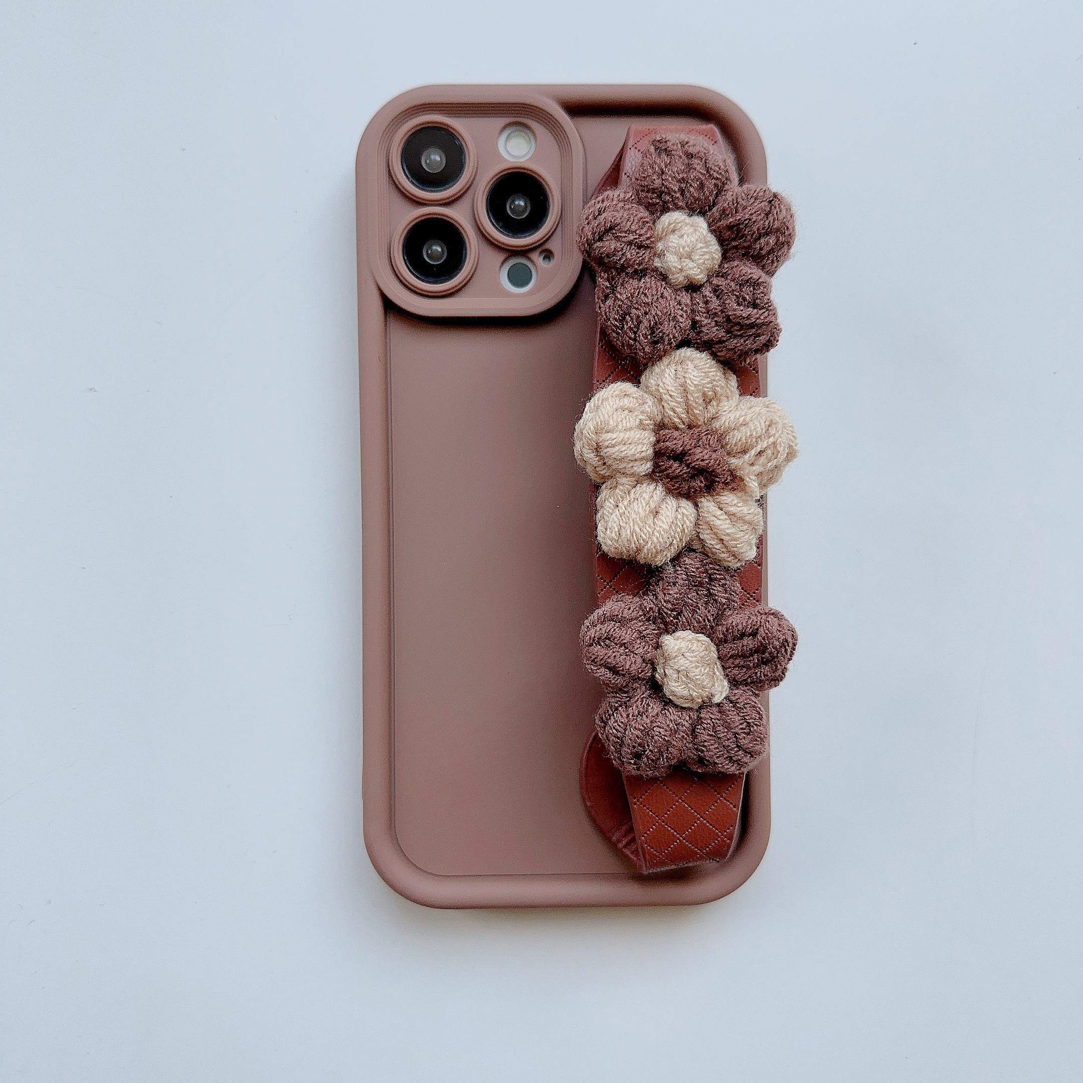 Plush Flower Phone Cover Belt Phone Cover Suitable Iphone15 - Temu ...