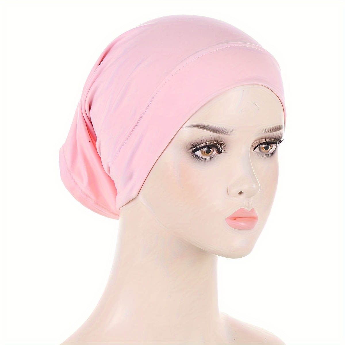 Solid Color Tube Undercap Causal Elastic Head Wraps - Temu United Kingdom
