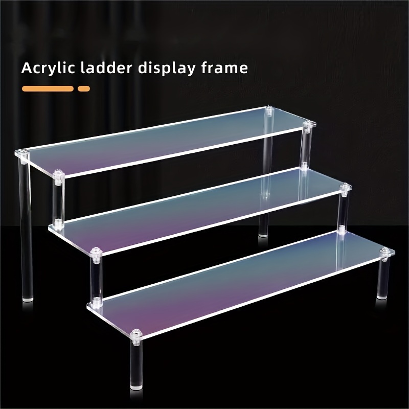 1pc Special Rainbow Color Acrylic Ladder Display Rack Transparent ...