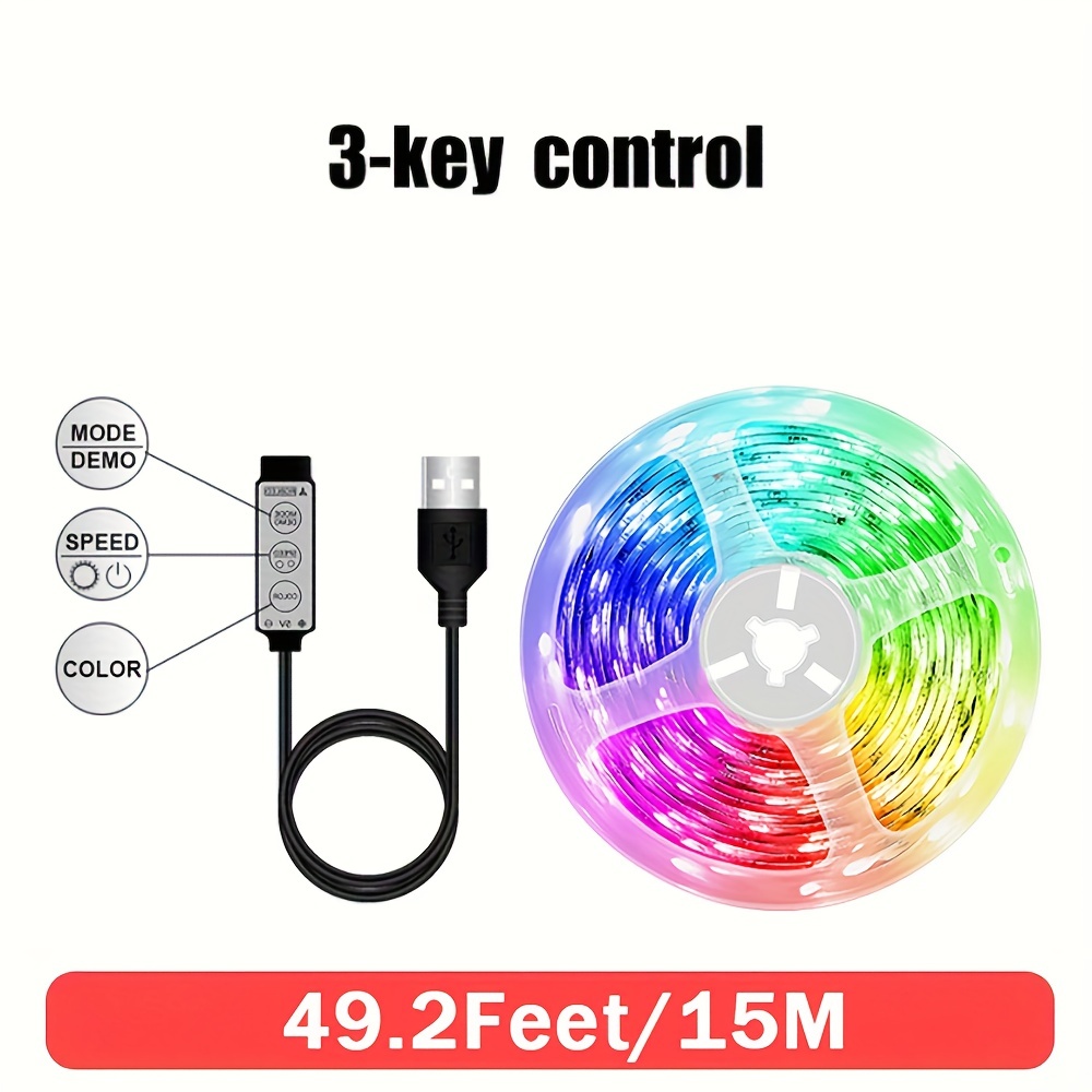 Usb Rgb2835 Led Strip Lights Tape Flexible Led Lamp Tape - Temu United ...