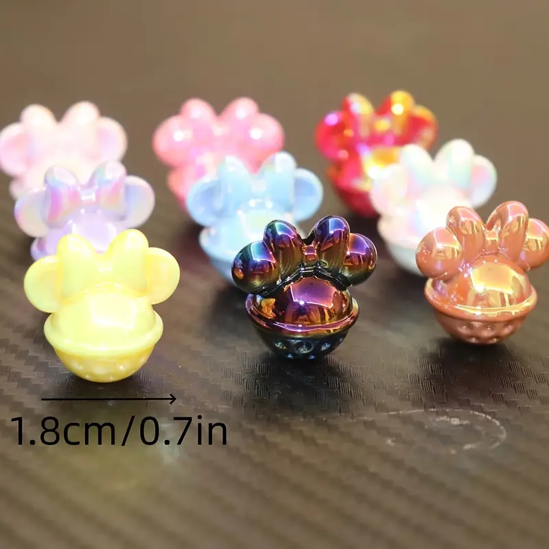 10 個セット アクリル Uv メッキ なビーズ ストレート穴ルースビーズ 電話チェーン車の吊り下げ飾り作成材料 Temu Japan