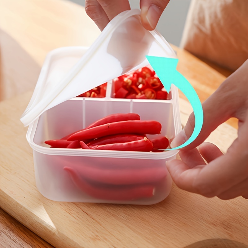 Storage Container 2 compartment Transparent Soft Cover Food - Temu Canada