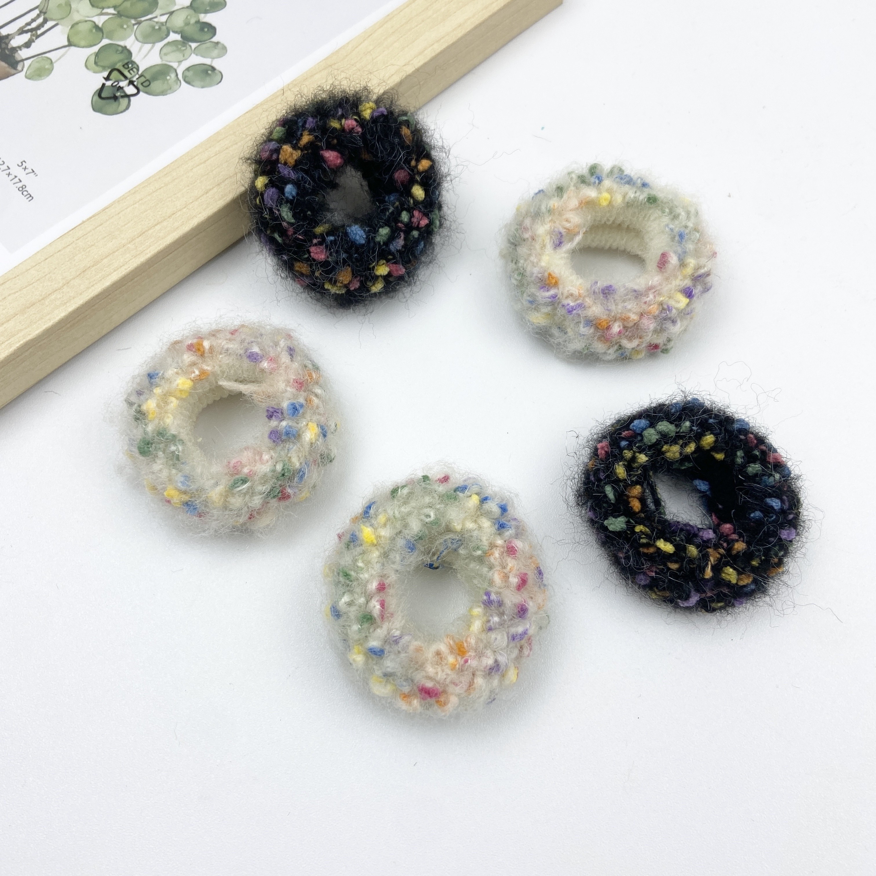 Colorful Woolen Knitted Scrunchies Hair Ties Autumn Winter - Temu ...