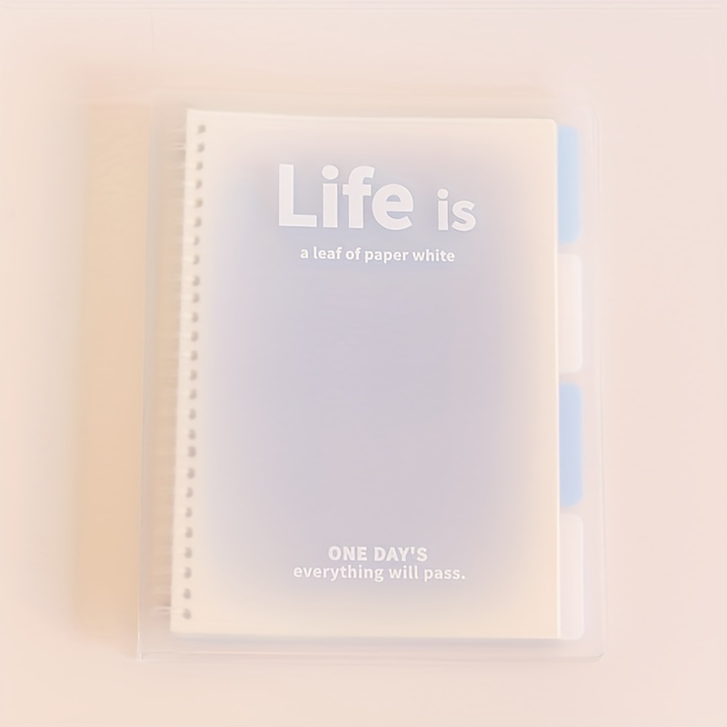 20 hole Plastic Loose leaf Books Transparent Cover Shell - Temu United ...