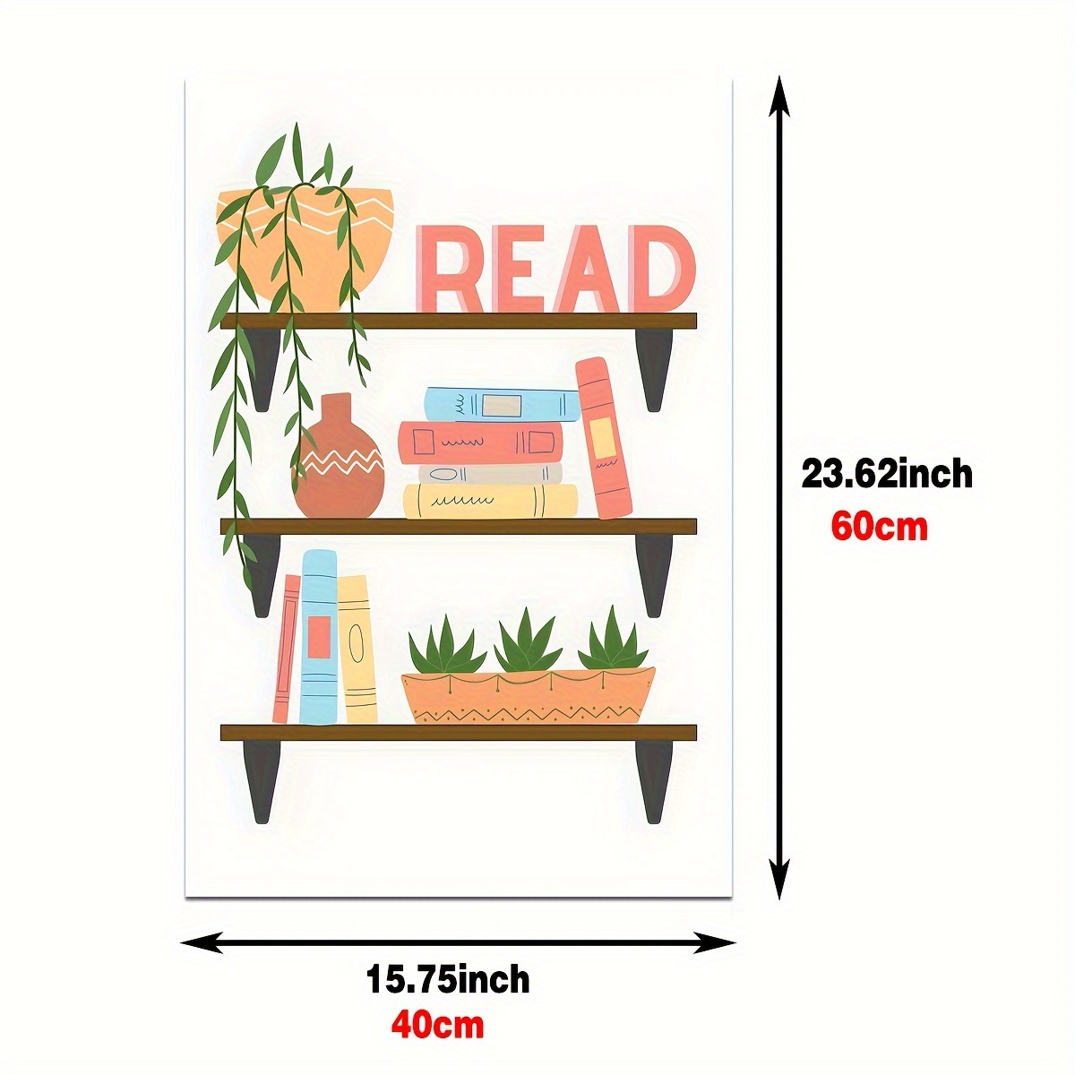 Boho Classroom Read Plant Bookshelf Poster Motivational - Temu Canada