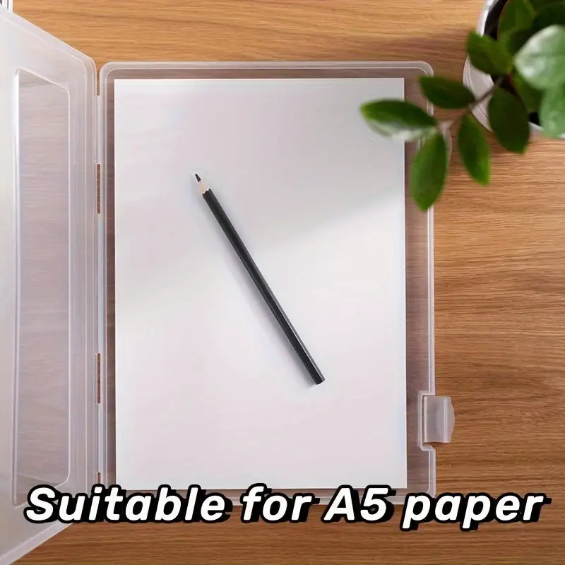 1pc ファイル収納ボックス 請求書 透明 Pp プラスチック素材 デスクトップ収納 A5 紙収納 Temu Japan