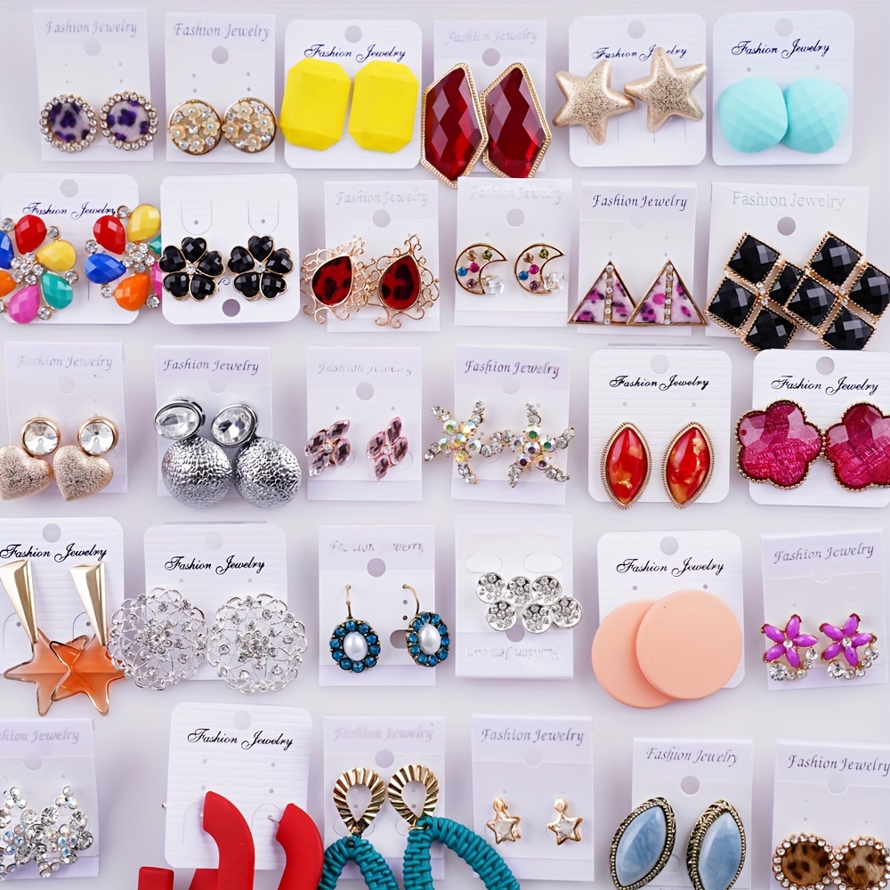 Exquisite Stud Earrings Zinc Alloy Jewelry Elegant Simple - Temu Ireland