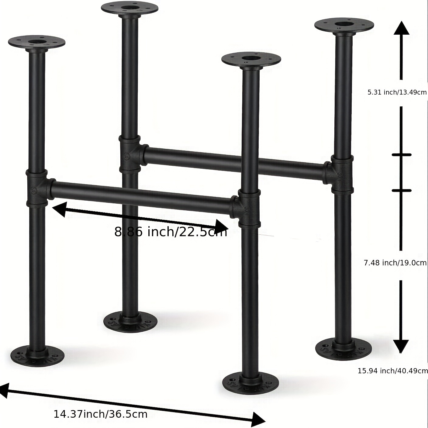 Black pipe end tables store