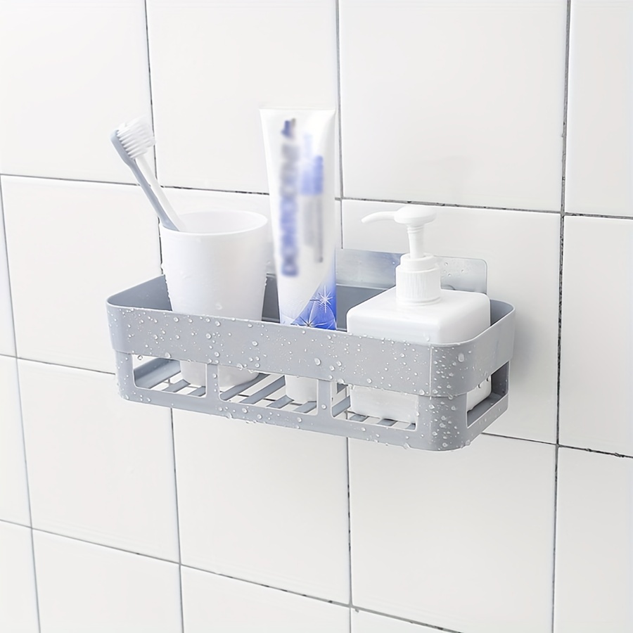 浴室用壁掛け棚1個 トイレ用棚 浴室吸盤壁掛けトイレ収納ホルダー ノーパンチの家庭用浴室収納 家庭用収納 キッチンアクセ Temu Japan