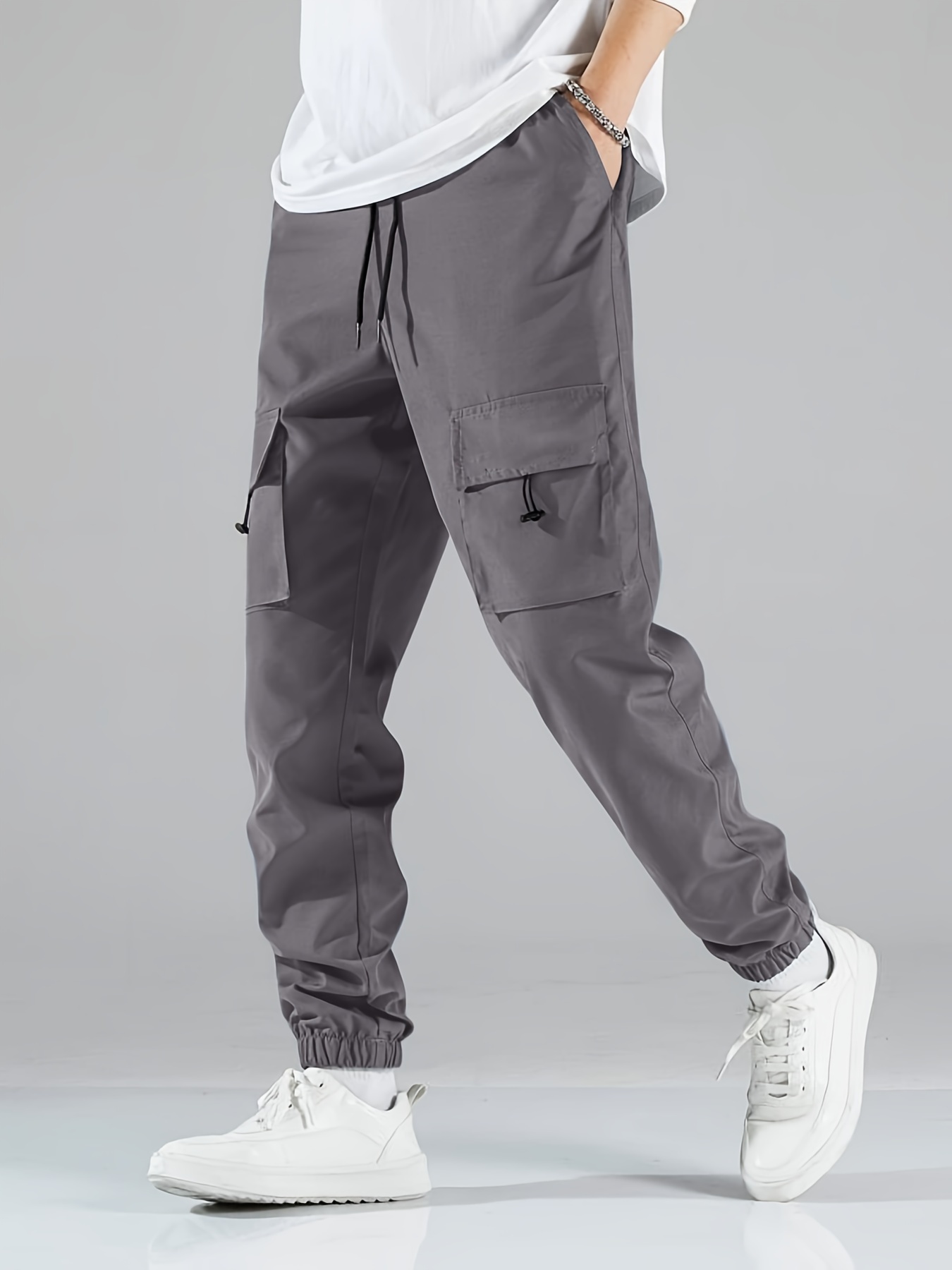 Classic Design Multi Flap Pockets Cargo Pants Solid Mens Temu