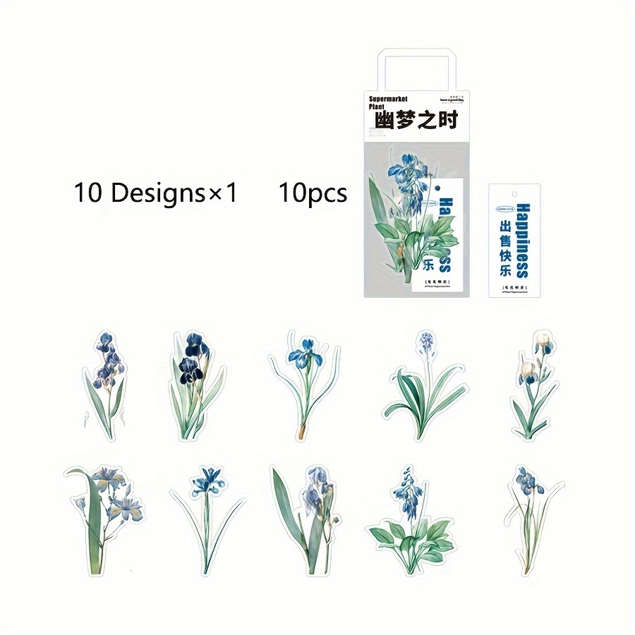 Sulfate Paper Stickers Creative Fresh Flower Hand Account - Temu United ...