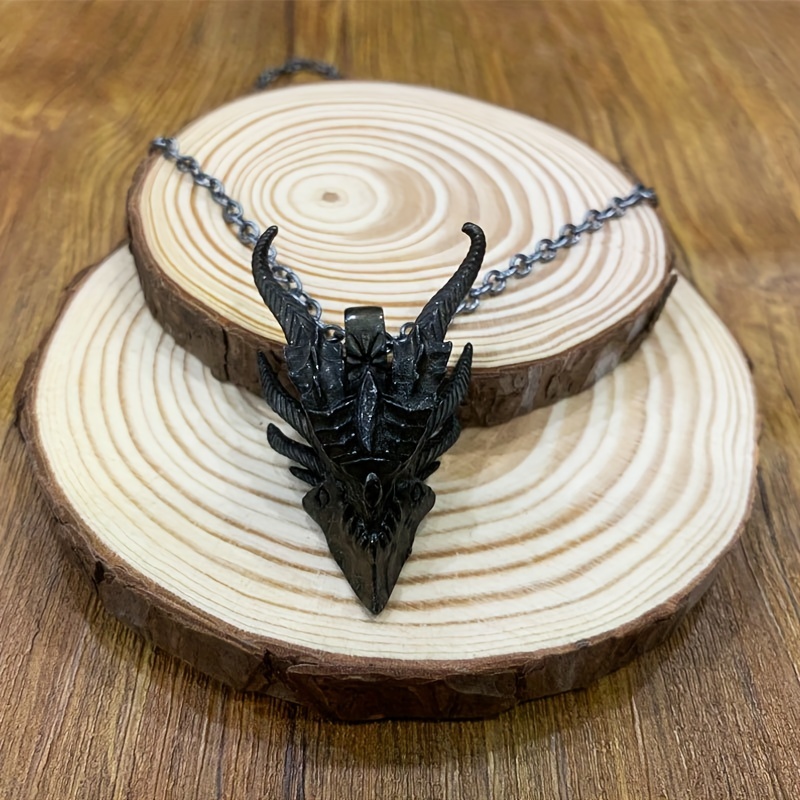 Retro Evil Dragon Head Pendant Necklace Fashion Trendy Hip - Temu Portugal