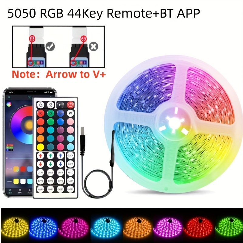 3.28ft Rgb Led Strip Lights Music Sync Color changing Usb - Temu Australia