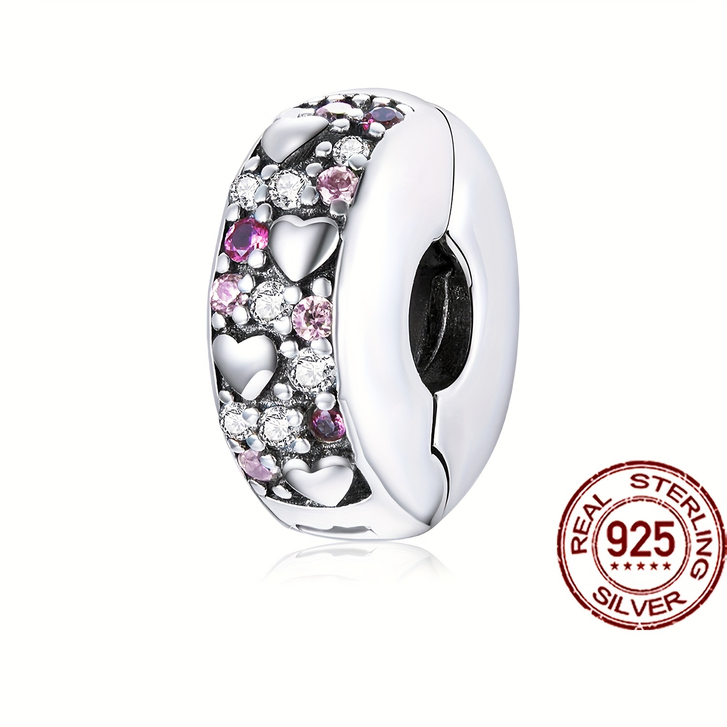 925 Sterling Silver Hypoallergenic Charm Pendant Inlaid - Temu Canada