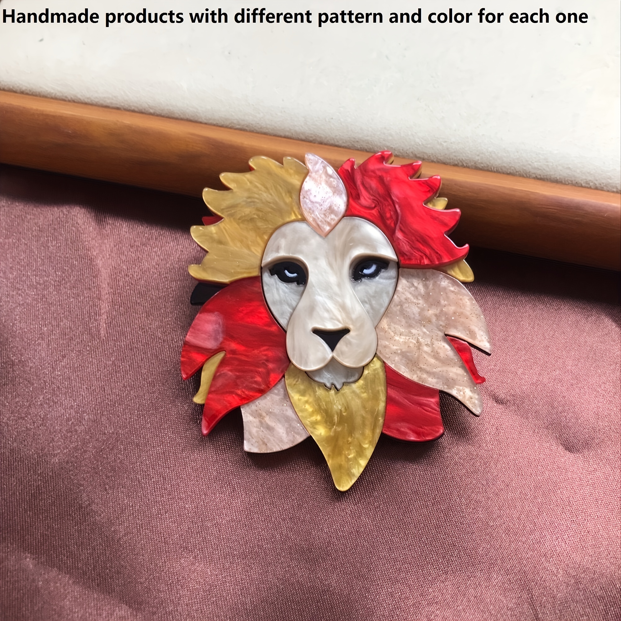 Acrylic Lion Brooch, Animals Badge Men - Temu United Kingdom