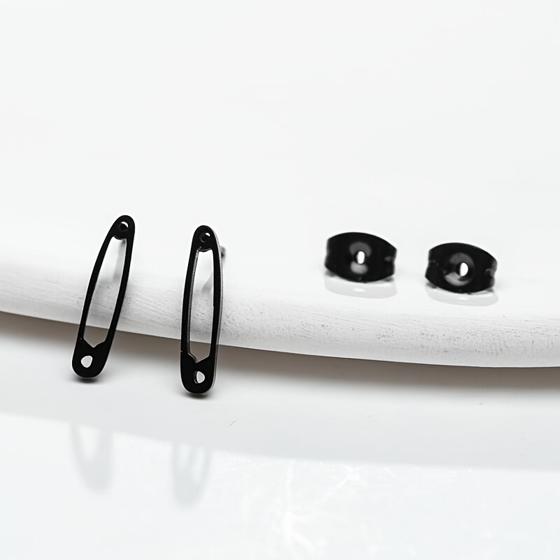 Creative Simple Paper Clip Shape Stud Earrings Stainless - Temu United ...