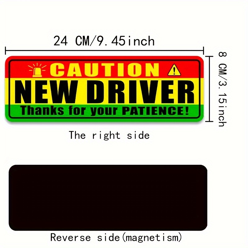 Novice Trainee Driver Car Sticker Reflective Version New Car - Temu