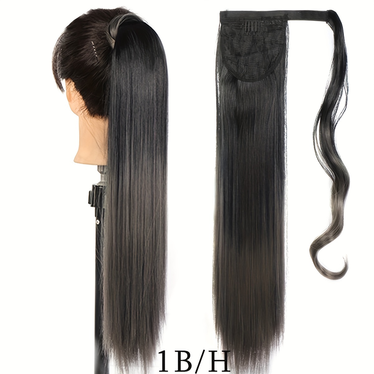 Ponytail Hair Wrapped Around Long Straight Ponytail - Temu Australia