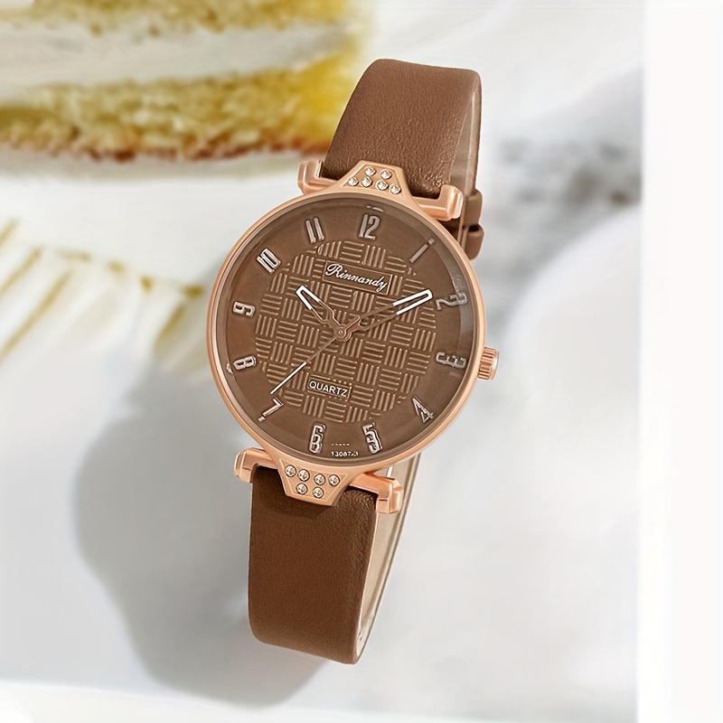 Simple Scale Frosted Belt Men And Women's Quartz Watch - Temu United ...